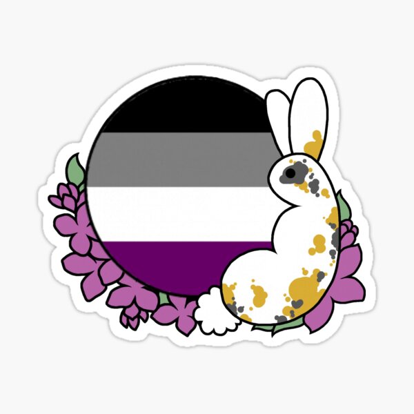 "LGBTQ Asexual Pride Bunny" Sticker for Sale by KiNi-Creations | Redbubble