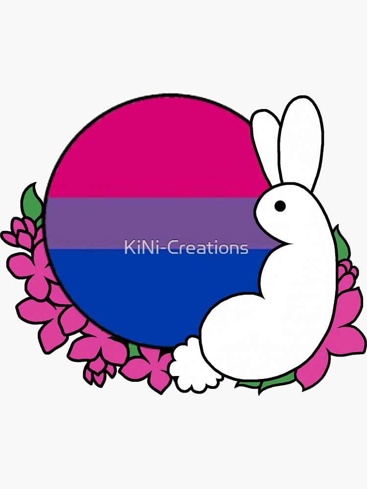 "LGBTQ Bisexual Pride Bunny" Sticker by KiNi-Creations | Redbubble