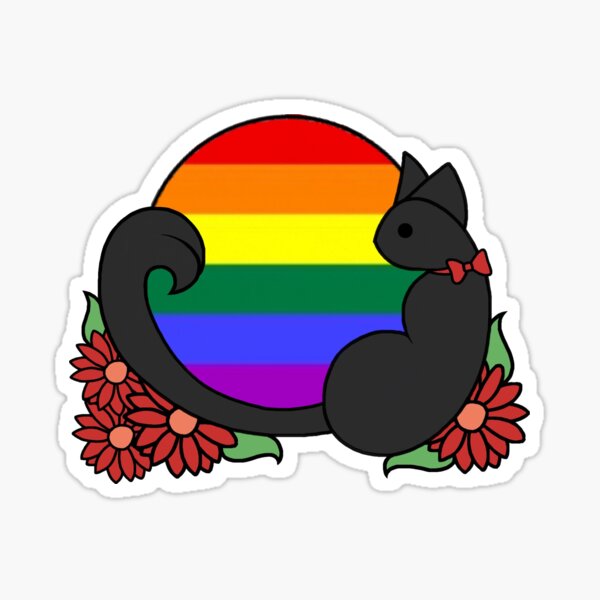 "LGBTQ Gay Pride Cat" Sticker for Sale by KiNi-Creations | Redbubble