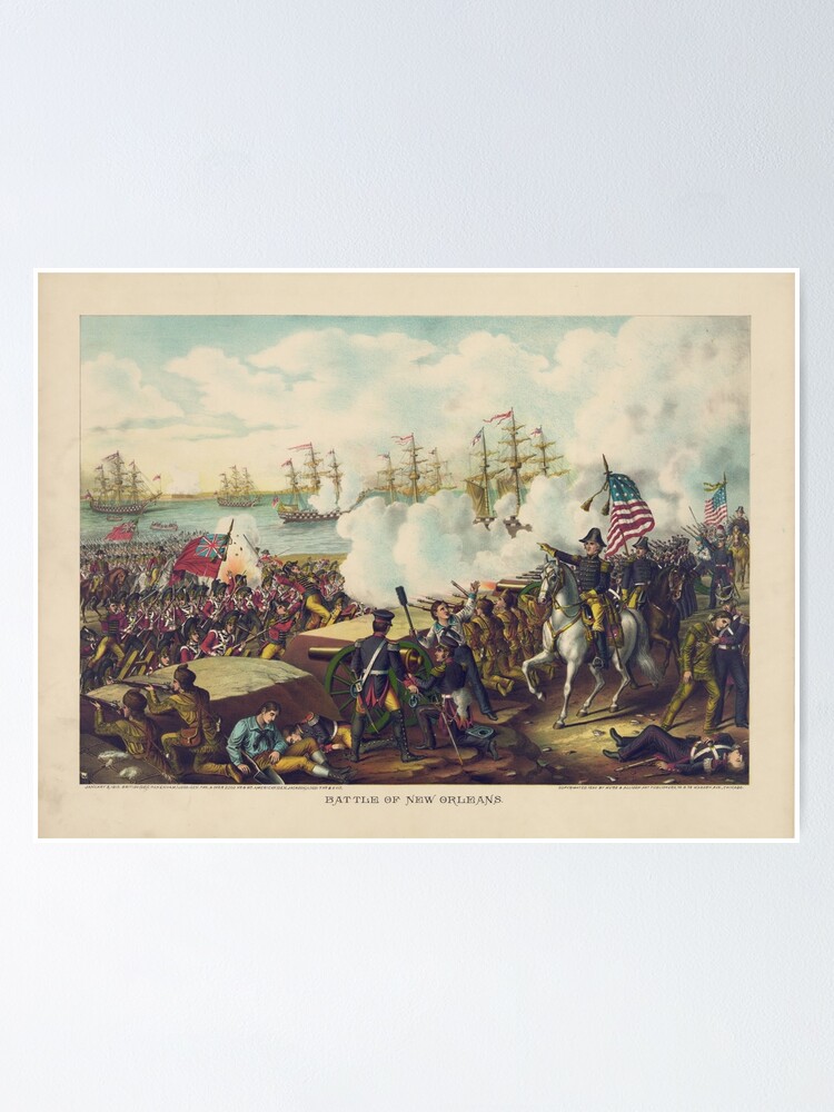 "War of 1812 Battle of New Orleans January 8 1815 by Kurz & Allison ...