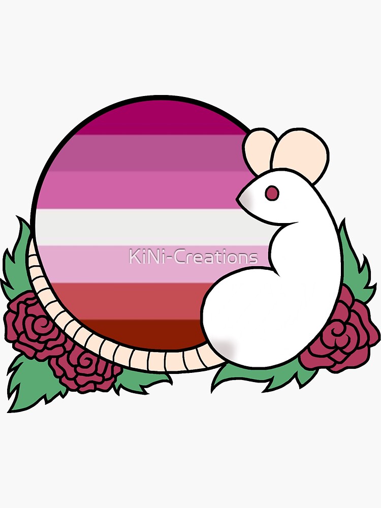 "LGBTQ Lesbian Pride Rat" Sticker for Sale by KiNi-Creations | Redbubble