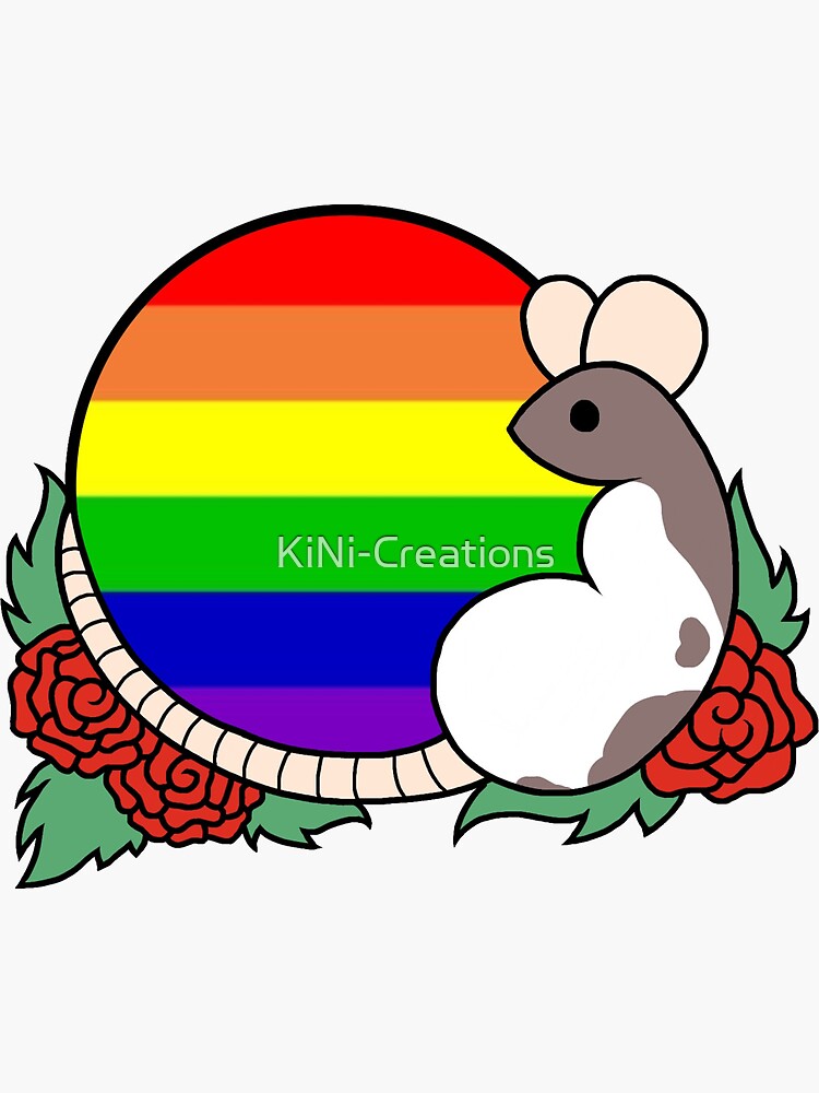 "LGBTQ Gay Pride Rat" Sticker for Sale by KiNi-Creations | Redbubble