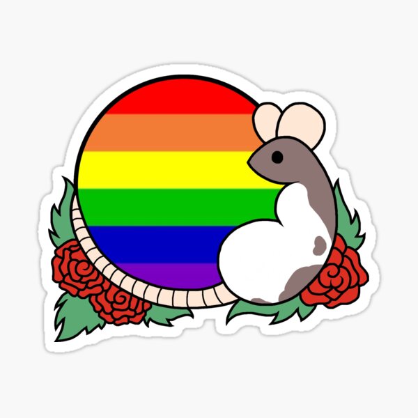 "LGBTQ Gay Pride Rat" Sticker for Sale by KiNi-Creations | Redbubble