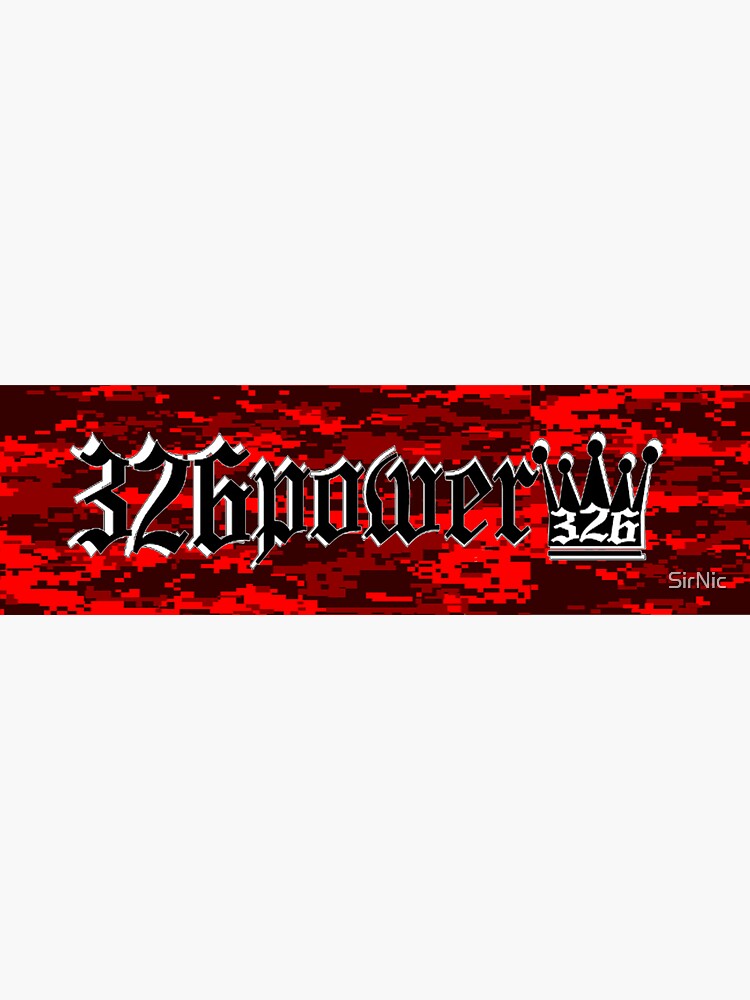 "326 Power Red Camo" Sticker for Sale by SirNic | Redbubble