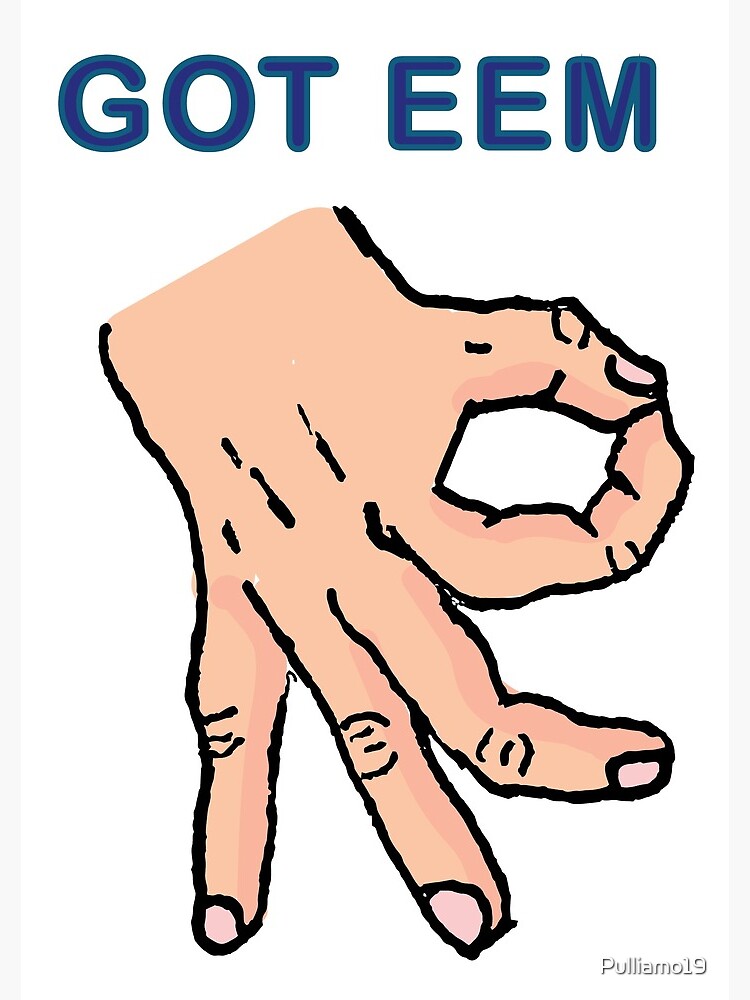 "got eem hand" Spiral Notebook for Sale by Pulliamo19 | Redbubble