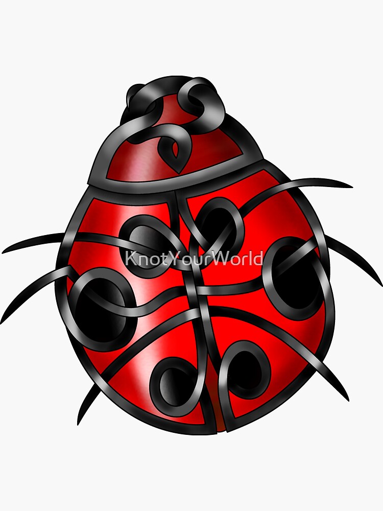 "Celtic Knot Ladybug" Sticker for Sale by KnotYourWorld | Redbubble