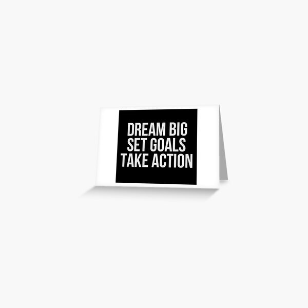 Tarjetas de felicitación «Dream Big Set Goals Cita motivacional de ...