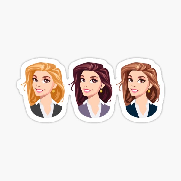 "Business woman portraits" Sticker for Sale by ElenaArts | Redbubble