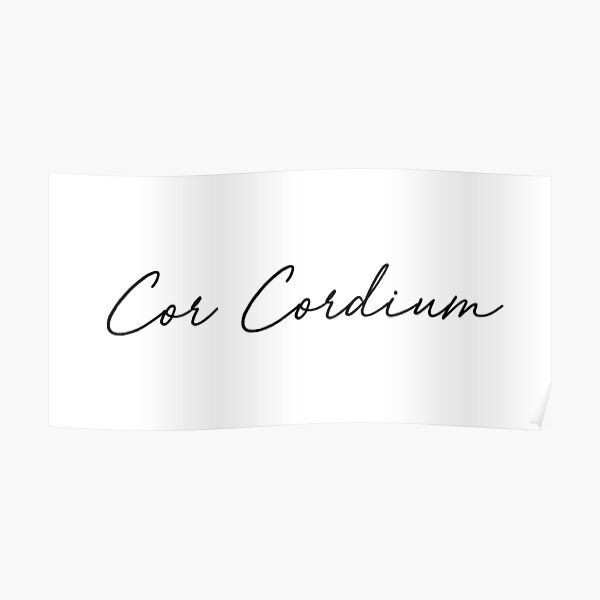 "cor cordium" Poster by tablespoon | Redbubble