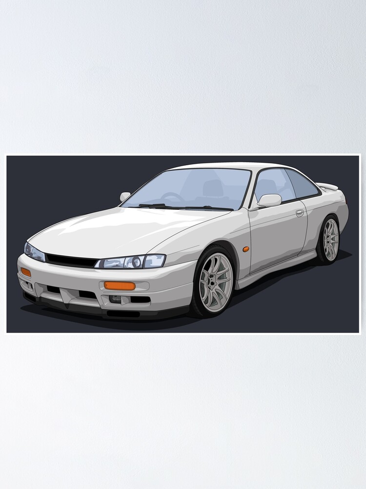"200sx/240sx S14 Kouki (white/grey)" Poster for Sale by ArtyMotive ...