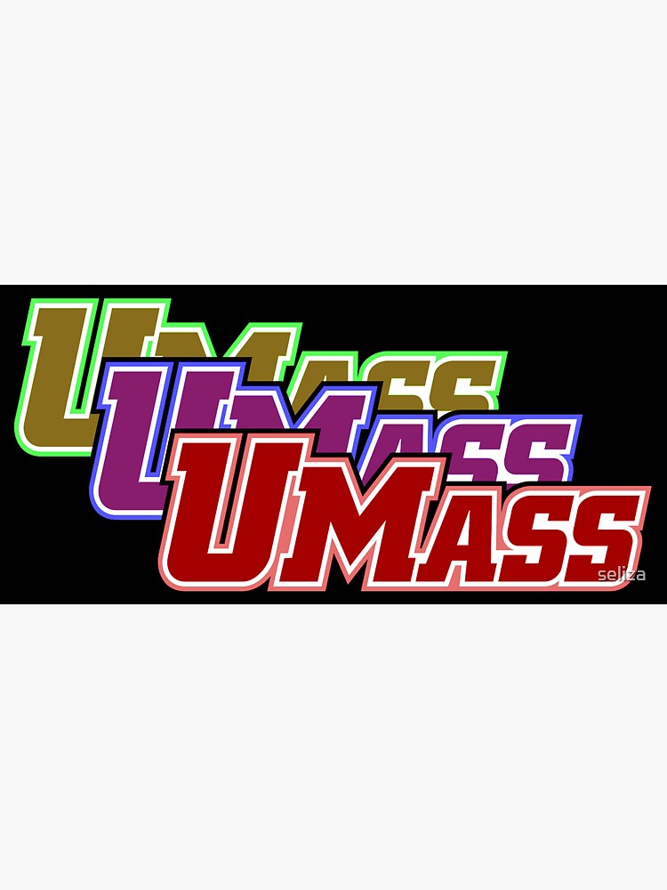 "Triple Umass logo " Sticker for Sale by seliza | Redbubble
