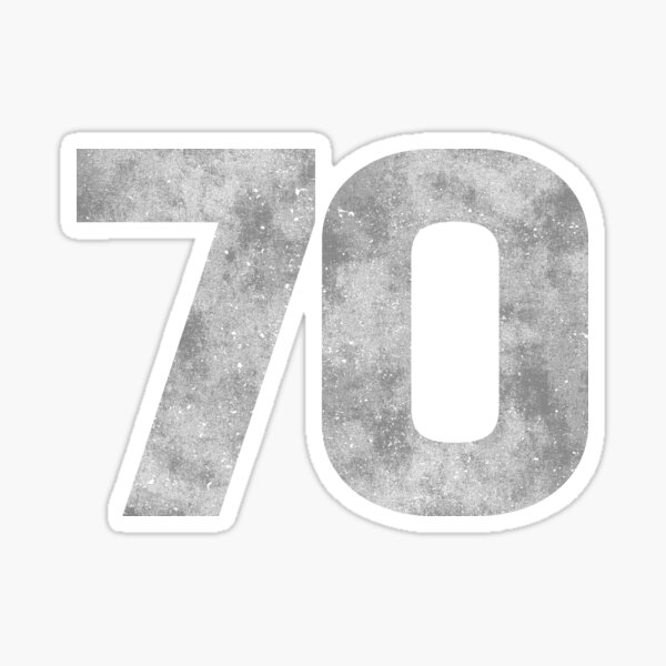 "70" Sticker for Sale by OrangeSunStudio | Redbubble