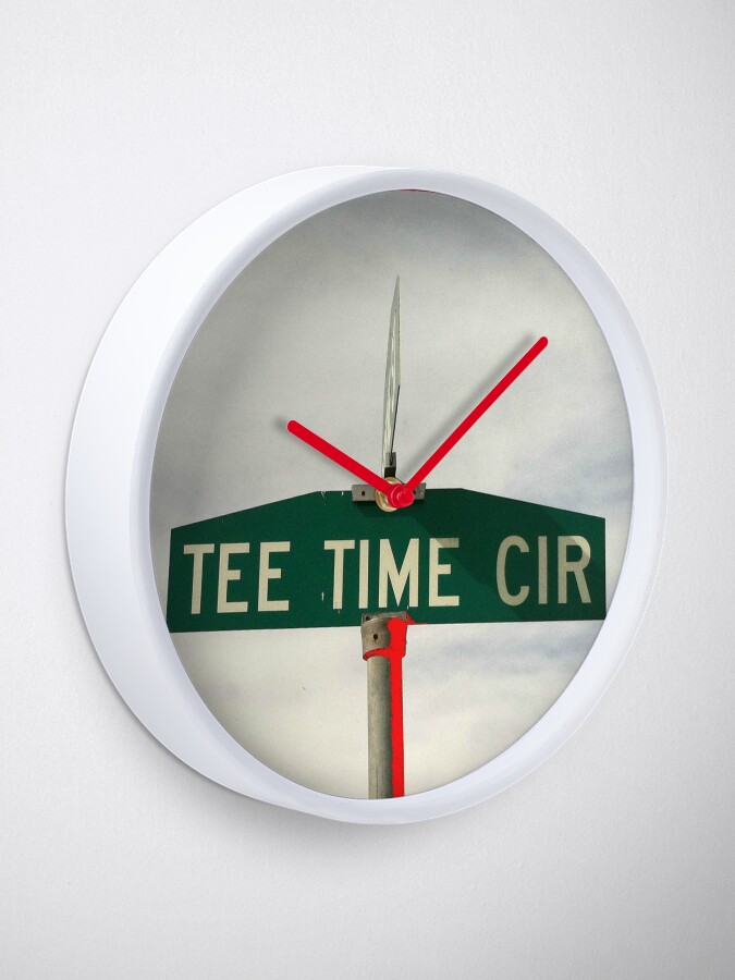 "Tee Time Circle" Clock by asphaltimages | Redbubble