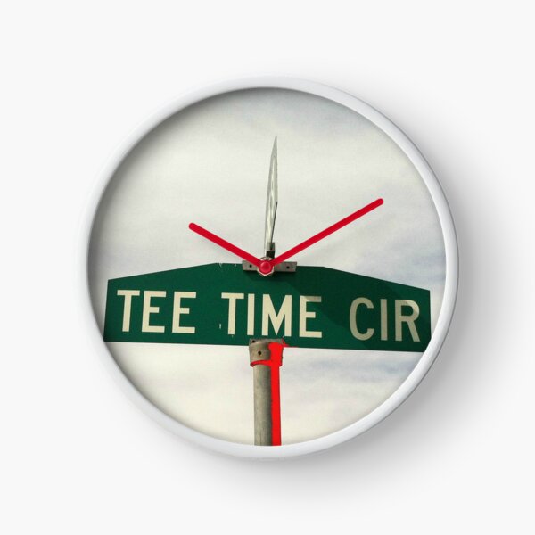 "Tee Time Circle" Clock for Sale by asphaltimages | Redbubble