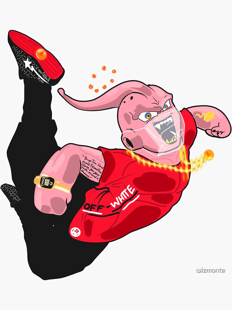 "KID BUU - WIZMXNTE " Sticker by wizmonte | Redbubble