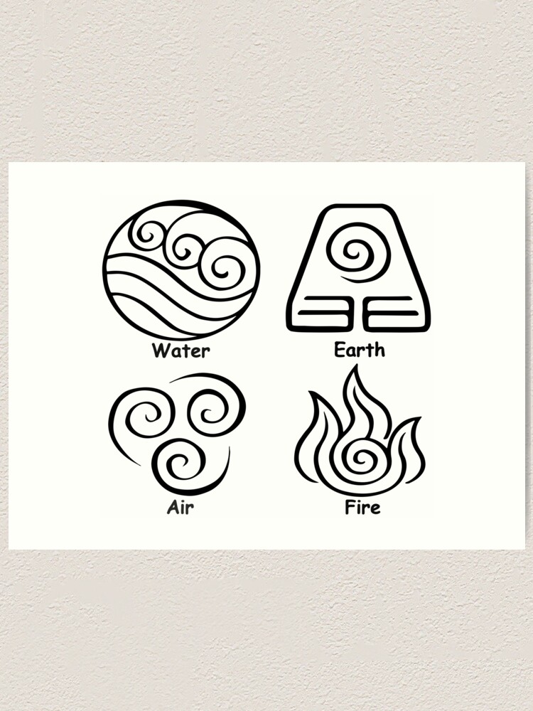 "Avatar: The Last Airbender Symbols" Art Print by CraigSa | Redbubble