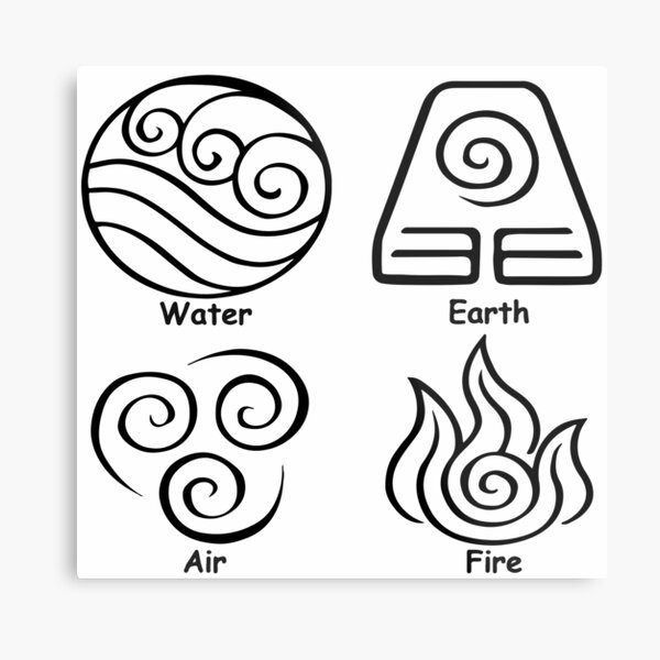 "Avatar: The Last Airbender Symbols" Metal Print for Sale by CraigSa ...
