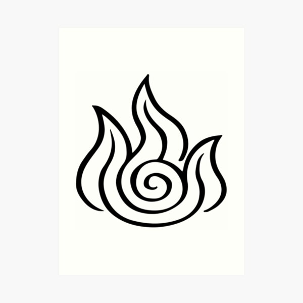 "Avatar: The Last Airbender Fire Symbol" Art Print by CraigSa | Redbubble