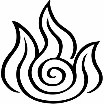 "Avatar: The Last Airbender Fire Symbol" Sticker for Sale by CraigSa ...