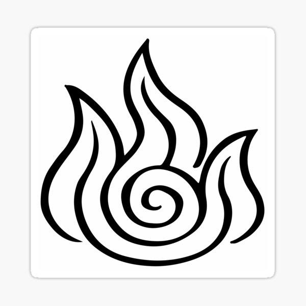 "Avatar: The Last Airbender Fire Symbol" Sticker for Sale by CraigSa ...