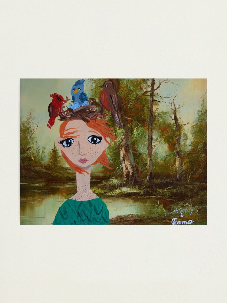 Lámina fotográfica «~ Ingrid the Bird Nest Girl ~ Artista de 11 años de ...