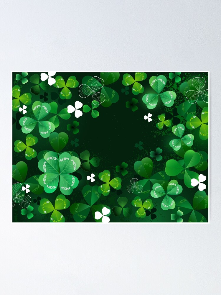 "Background with Shamrock" Poster for Sale by Blackmoon9 | Redbubble