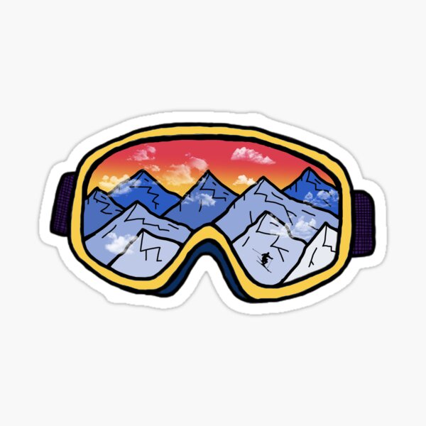 "Sunset Ski Mask" Sticker for Sale by callih1231 | Redbubble