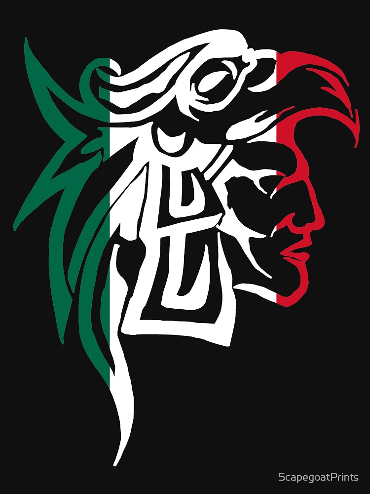 "Aztec Eagle Warrior - Mexican Flag" T-shirt for Sale by ...