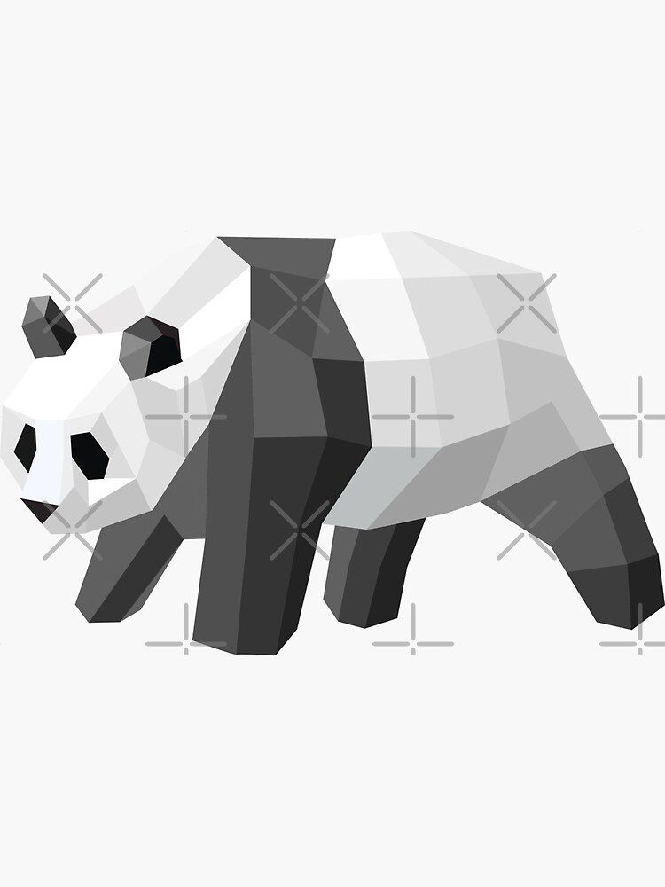 "Low poly Style Panda Illustration" Sticker for Sale by ufuksezgen ...