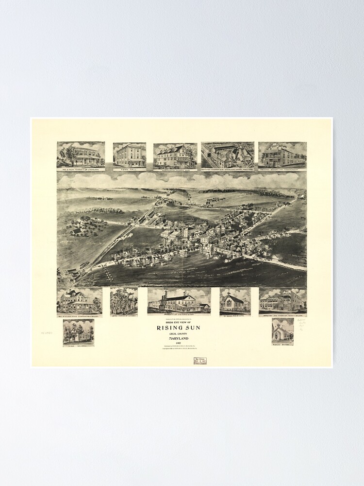 "Rising Sun, Cecil County, Maryland (1907)" Poster for Sale by ...