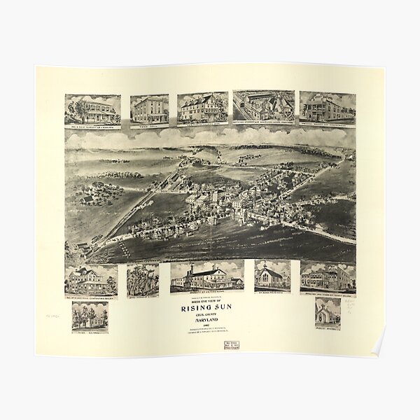 "Rising Sun, Cecil County, Maryland (1907)" Poster for Sale by ...