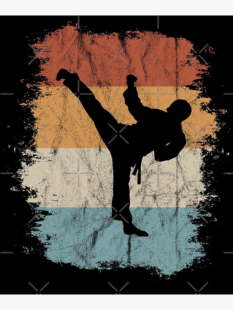 "Tae-Kwon-Do Retro Side-Kick Old School Vintage Yeop Chagi" Poster by ...