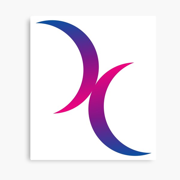 Double Crescent Moon Bisexual Pride Symbol Canvas Print For Sale By