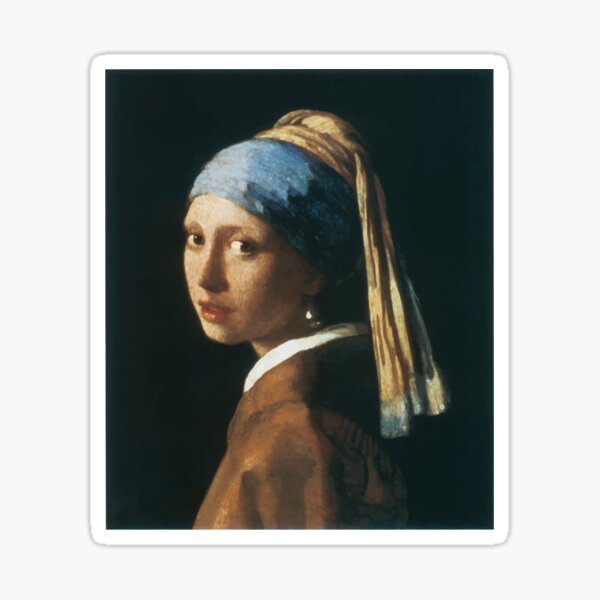 "The Girl with a Pearl Earring" Sticker for Sale by 3DDigital | Redbubble