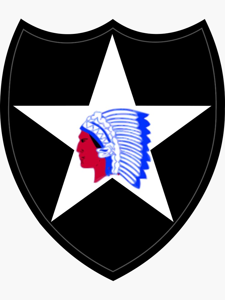 "2nd Infantry Division "Indianhead" (United States Army)" Sticker for ...