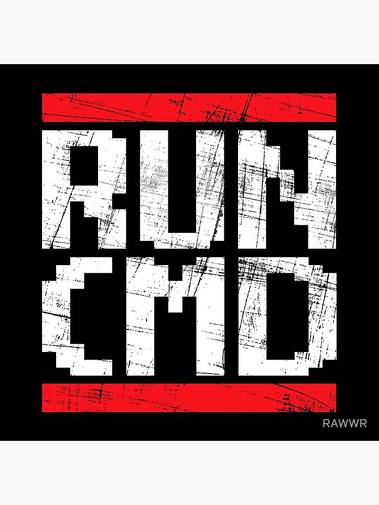 "RUN CMD Funny Programmer Parody" Poster for Sale by RAWWR | Redbubble