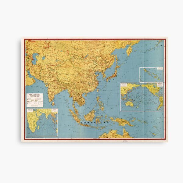 Lienzo «Extremo Oriente y áreas adyacentes (mapa de 1943)» de ...