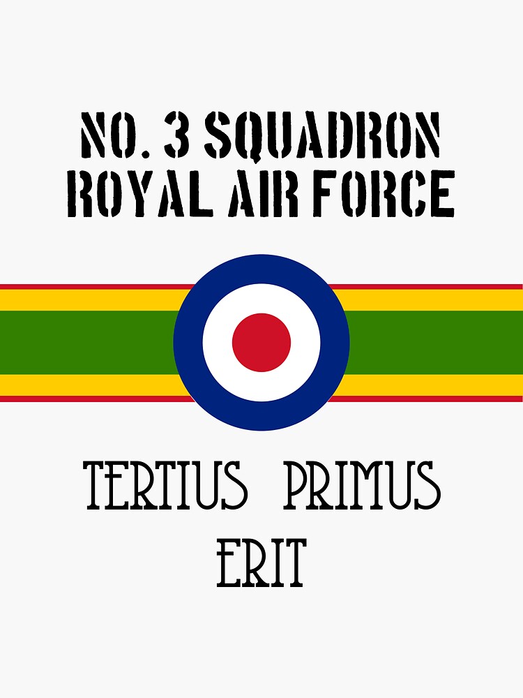 "No. 3 Squadron - RAF" Sticker for Sale by wordwidesymbols | Redbubble