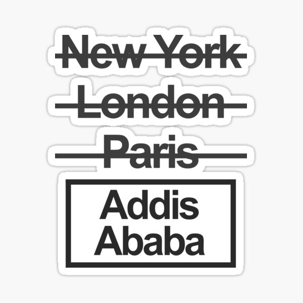 "Ethiopia Addis Ababa City Text design" Sticker by GetItGiftIt | Redbubble