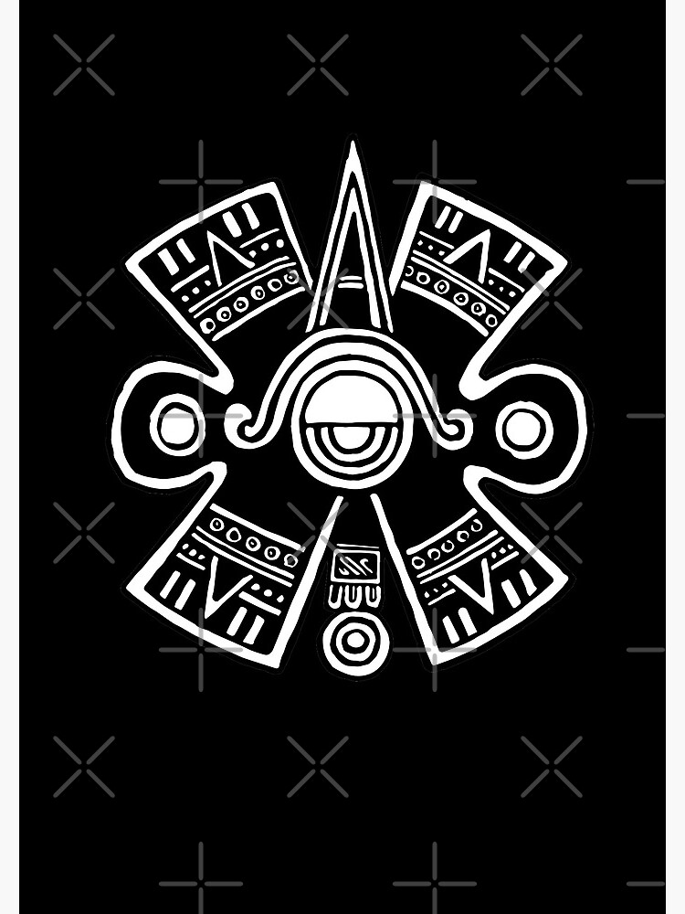 "Ancient Aztec God Ollin" Spiral Notebook for Sale by DifferentTees ...