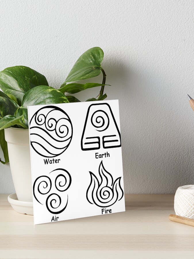 "Avatar: The Last Airbender Symbols" Art Board Print for Sale by ...