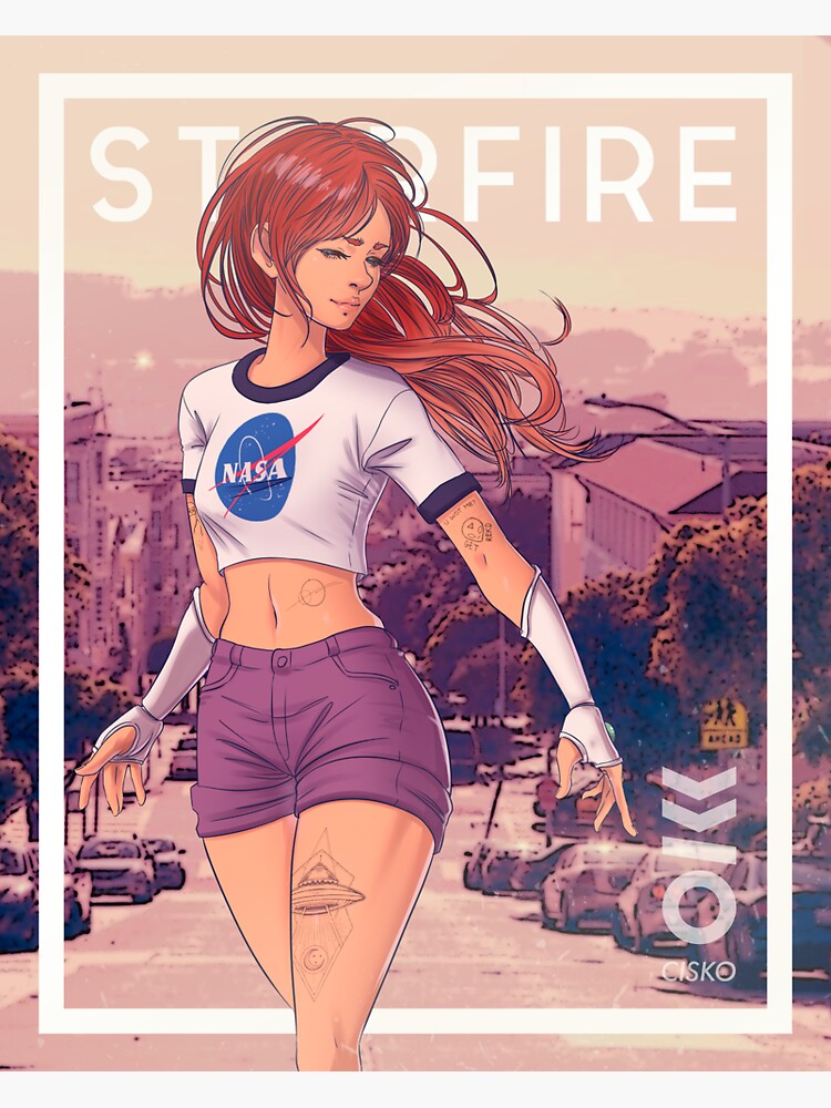 "Starfire" Sticker by ciskoart | Redbubble