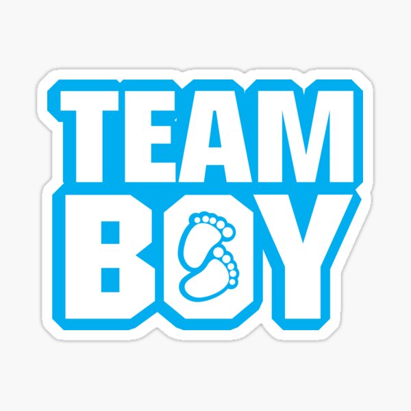 "Team Boy Baby Shower Gender Reveal Party Blue " Sticker for Sale by ...
