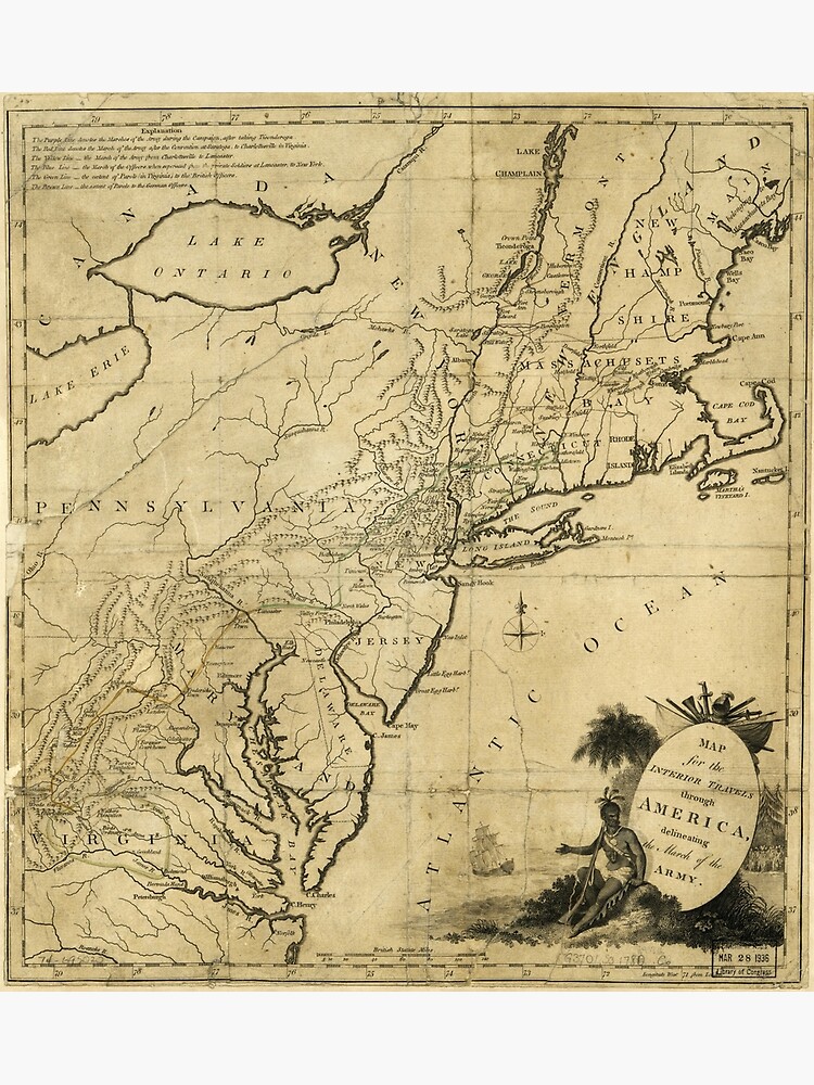 "American Revolution Map by Thomas Conder (circa 1780)" Poster by ...