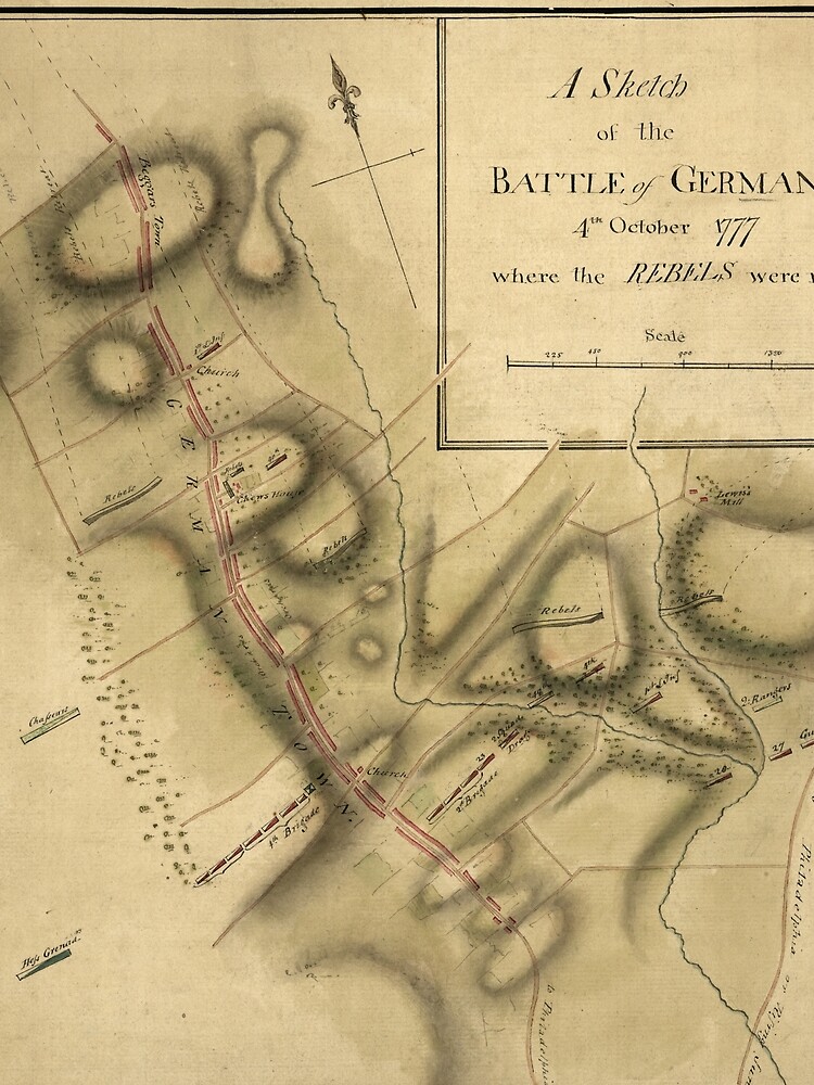 Battle Of Germantown Pa Map Maps Old — Americana Corner