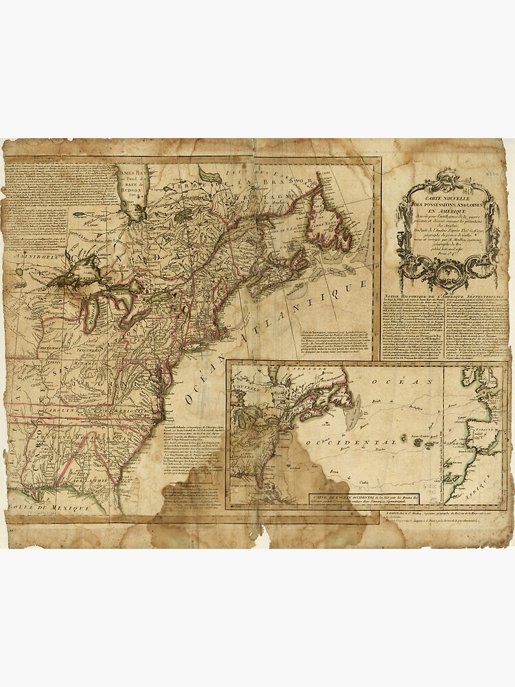 "Map of Early America (1780)" Photographic Print by allhistory | Redbubble