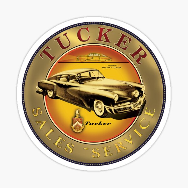 "Tucker Torpedo Vintage Cars USA Sales and Service" Sticker for Sale by ...