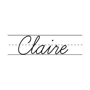 "Claire Cursive Handwriting" Spiral Notebook for Sale by thedoodlecoop ...