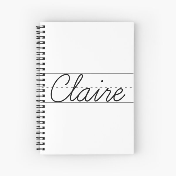 "Claire Cursive Handwriting" Spiral Notebook for Sale by thedoodlecoop ...