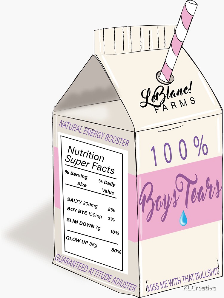 "Boys Tears " Sticker for Sale by KLCreative | Redbubble